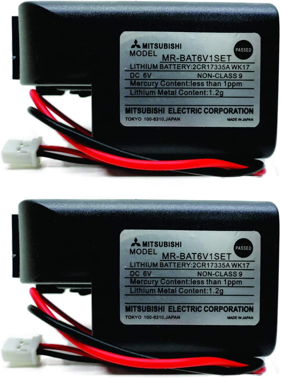 2PC Mitsubishi MR-BAT6V1SET - MR-J4-2CR17335A WK17 Battery 6V PLC ...