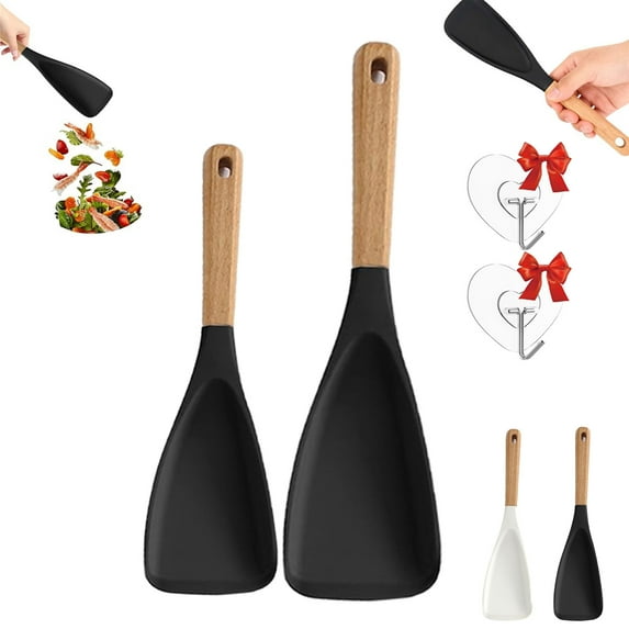 2PC Multifunction Spatula Cooking Spoon, 2026 New Silicone Nonstick Pan ...