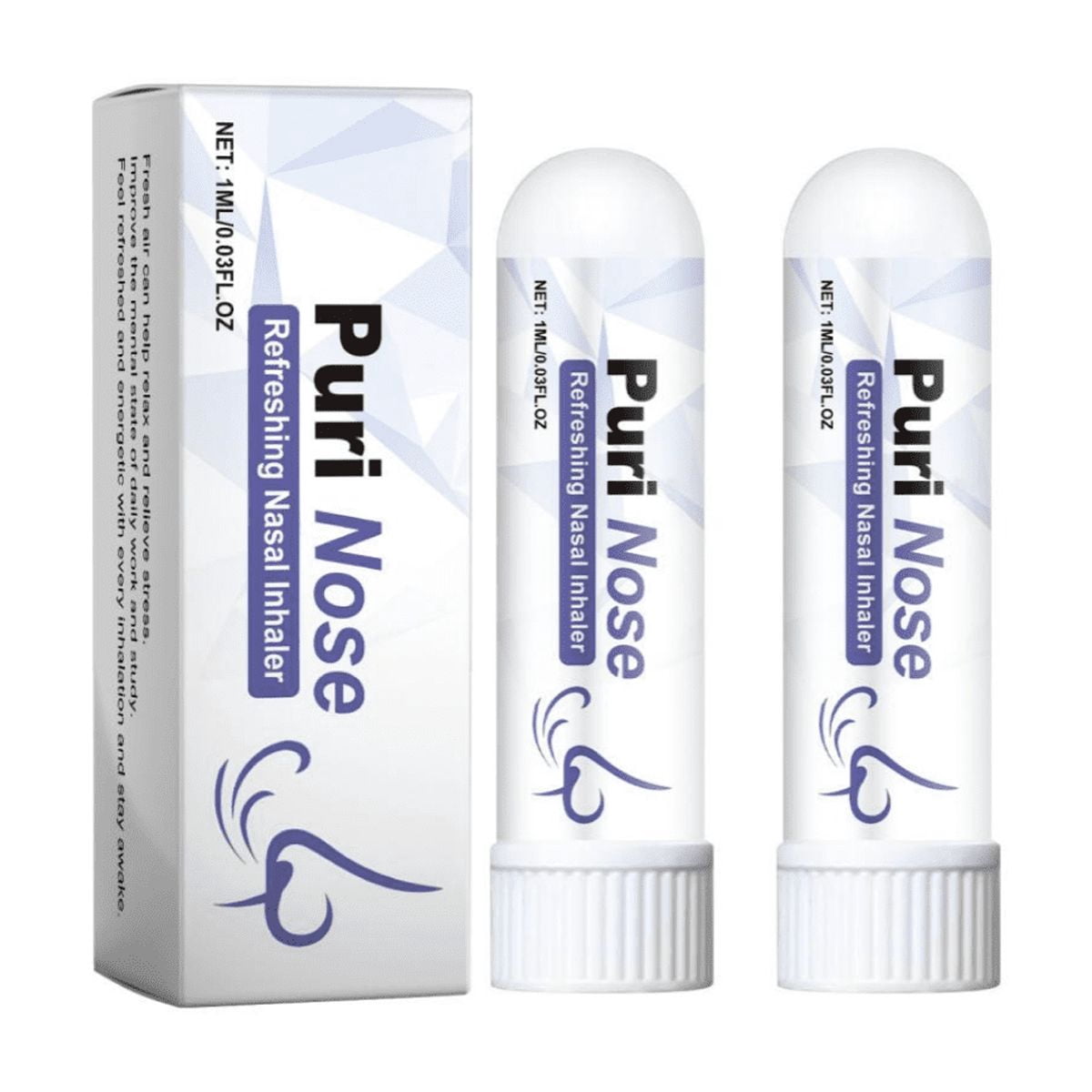 2PC-Nasal Inhaler, Tilt Your Nose, Breathe Fresh Air, Boost Immunity ...