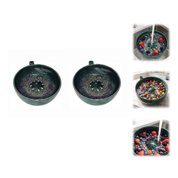 2PC New Release! Upgrade Self Spinning Berry Washing Bowl with Drain ...