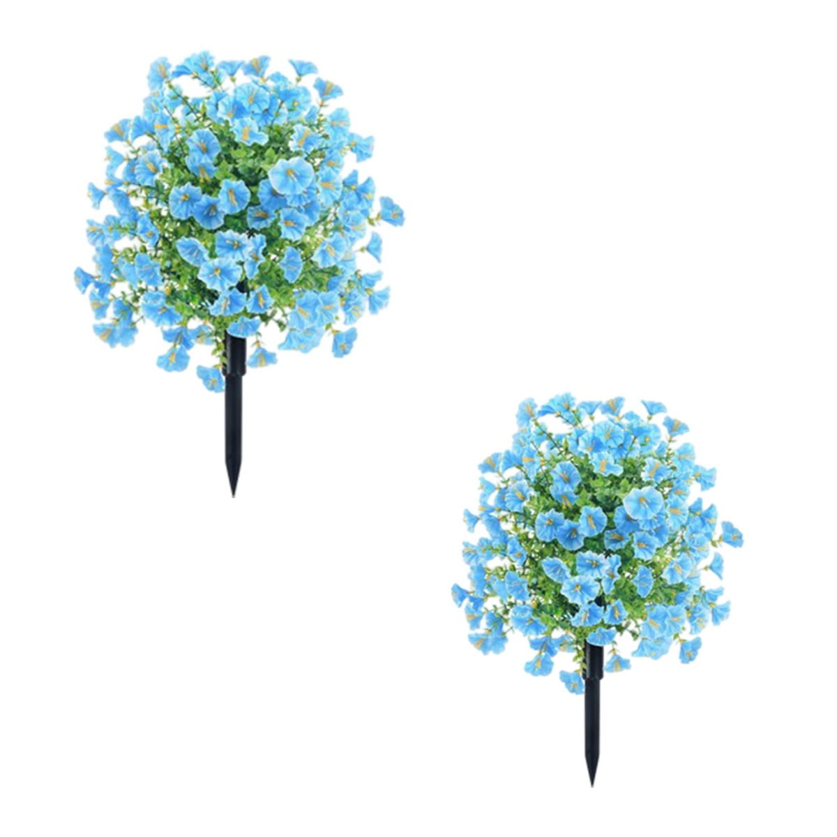 2PC-Outdoor Faux Plants, Artificial Morning Glory Topiary Ball Bush for ...