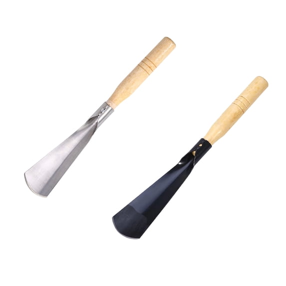 2PC Outdoor Garden Spade With Wooden Handle Heavy-Duty Steel Head And ...