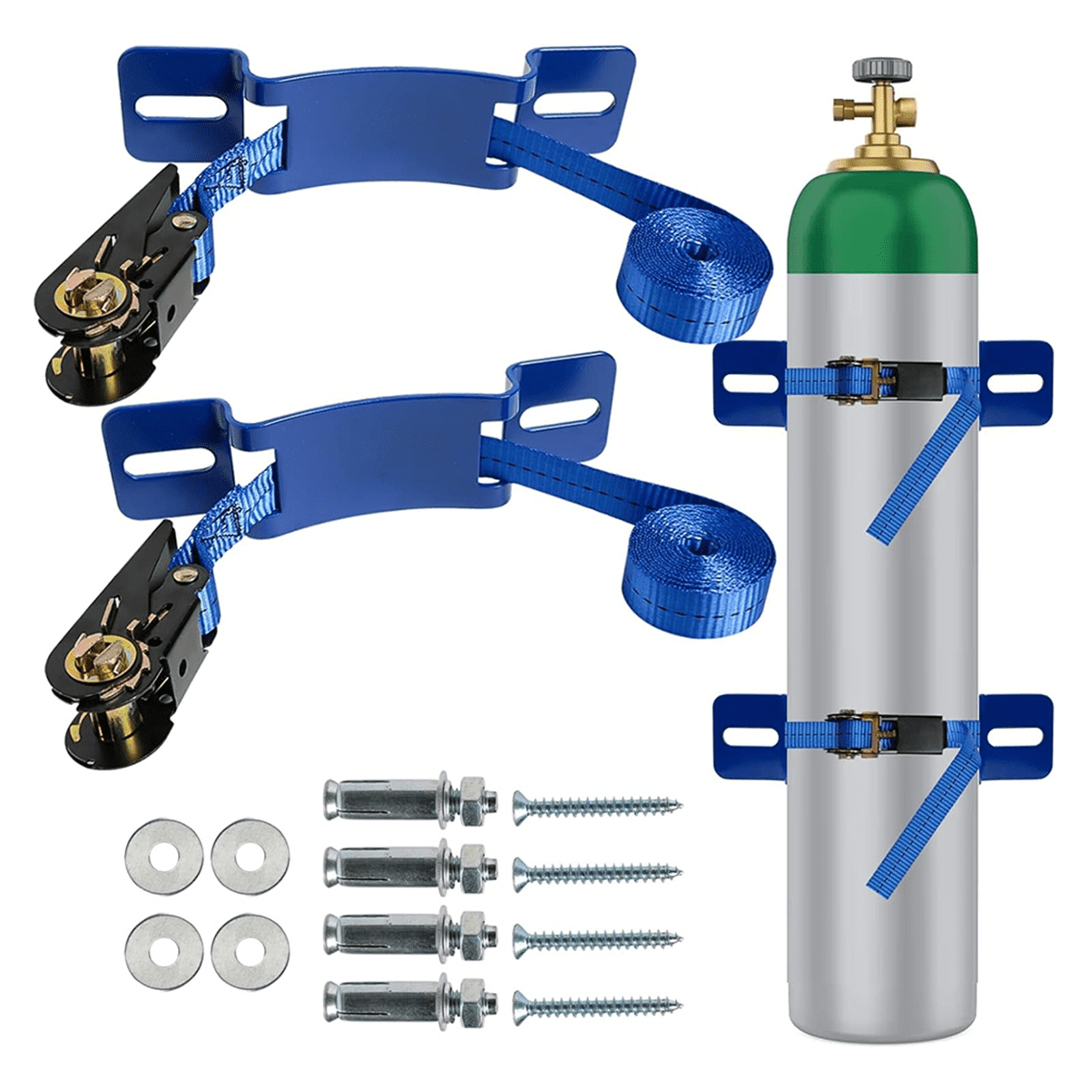 2PC Propane Tank Bracket Cylinder Wall Mounted Brackets,with 6.6ft ...