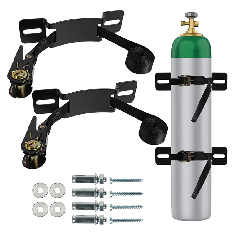 2PC Propane Tank Bracket Cylinder Wall Mounted Brackets,with 6.6ft ...