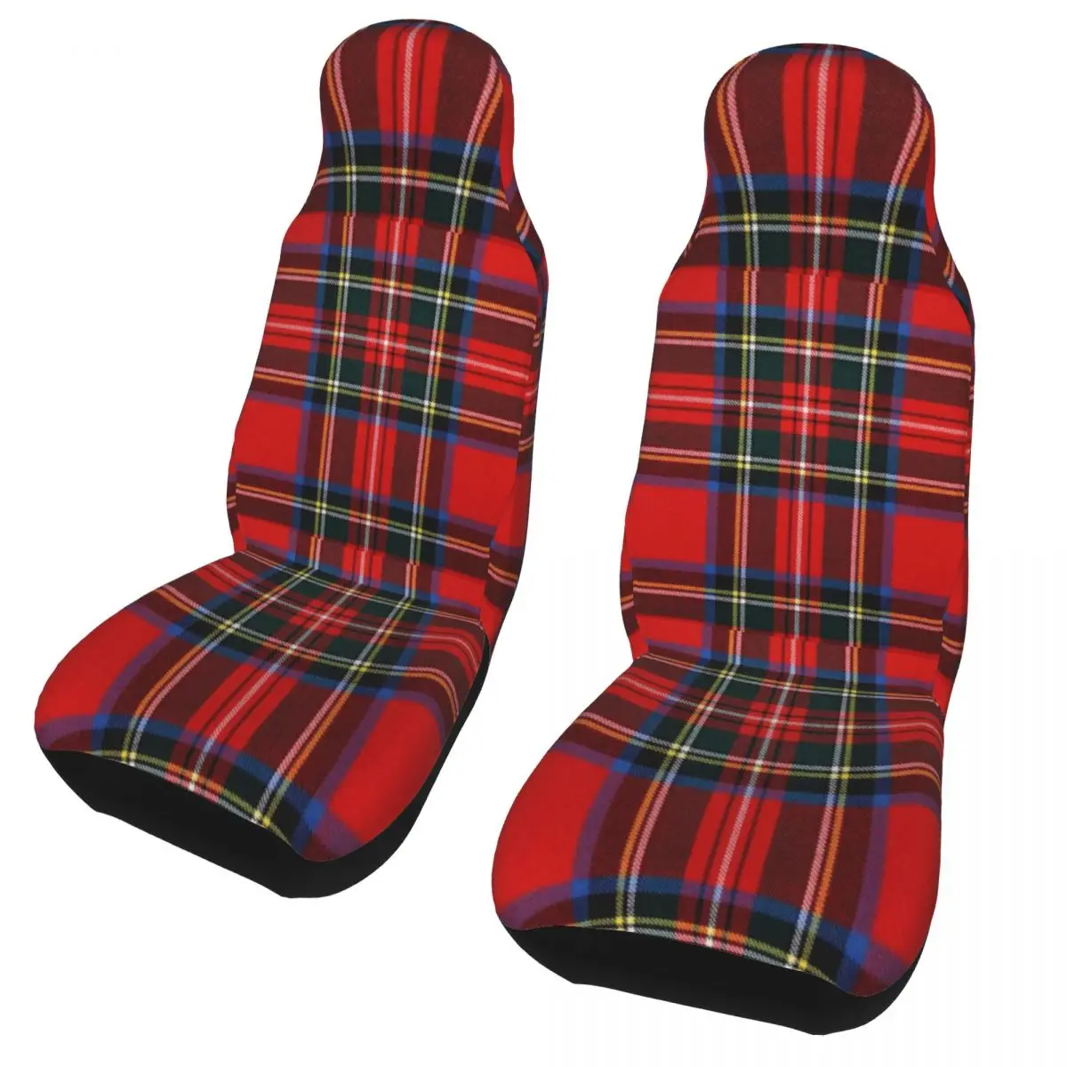 2PC Protector Cover Seat Auto Checkered Print 3D SUV RV Van Truck Car ...