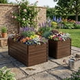 2PC Raised Beds for Garden 6x3x2FT Metal Elevated Planter Box, Open ...