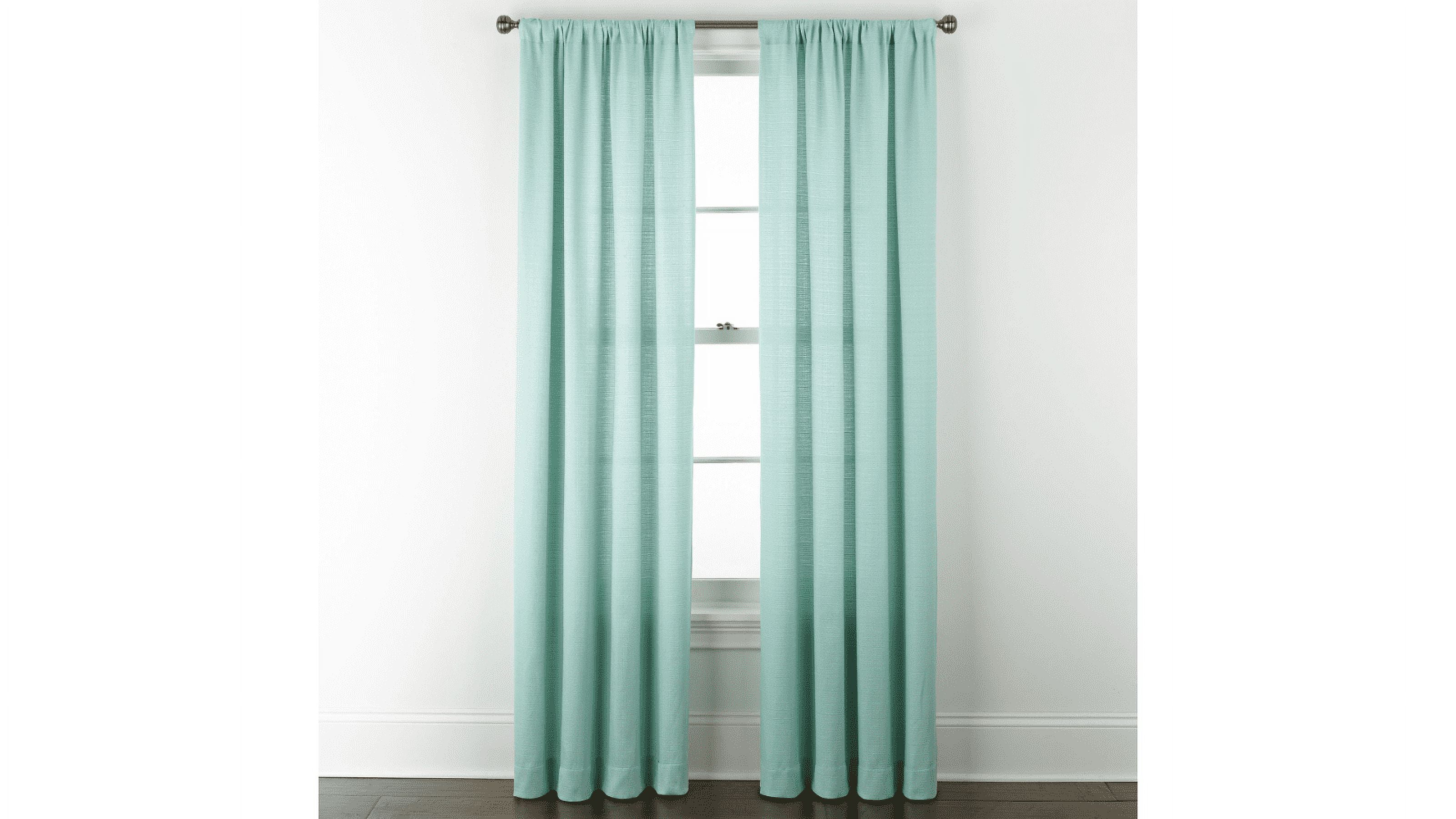 2PC SET VERSATILE FAUX SILK WINDOW CURTAIN TREATMENT ROD POCKET PANELS ...