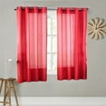 2PC SOLID SHEER VOILE PANEL INDOOR WEDDING GROMMETS WINDOW CURTAIN ...