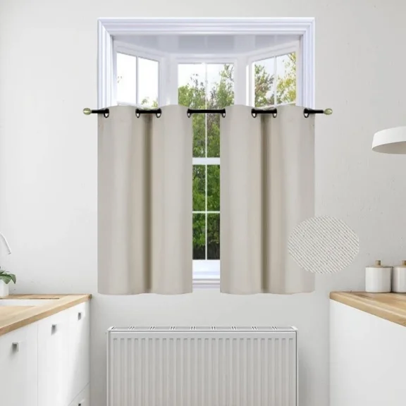 Mainstays Blackout Grommet Single Curtain Panel, 1 Panel, Black, 40"W x ...