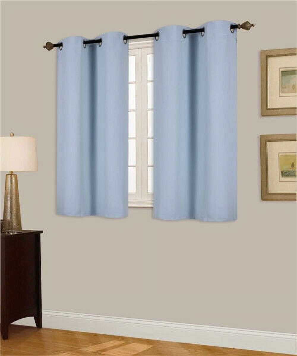 2PC Set GHL30 LIGHT BLUE Versatil Grommet Thermal Blackout Window Tier ...