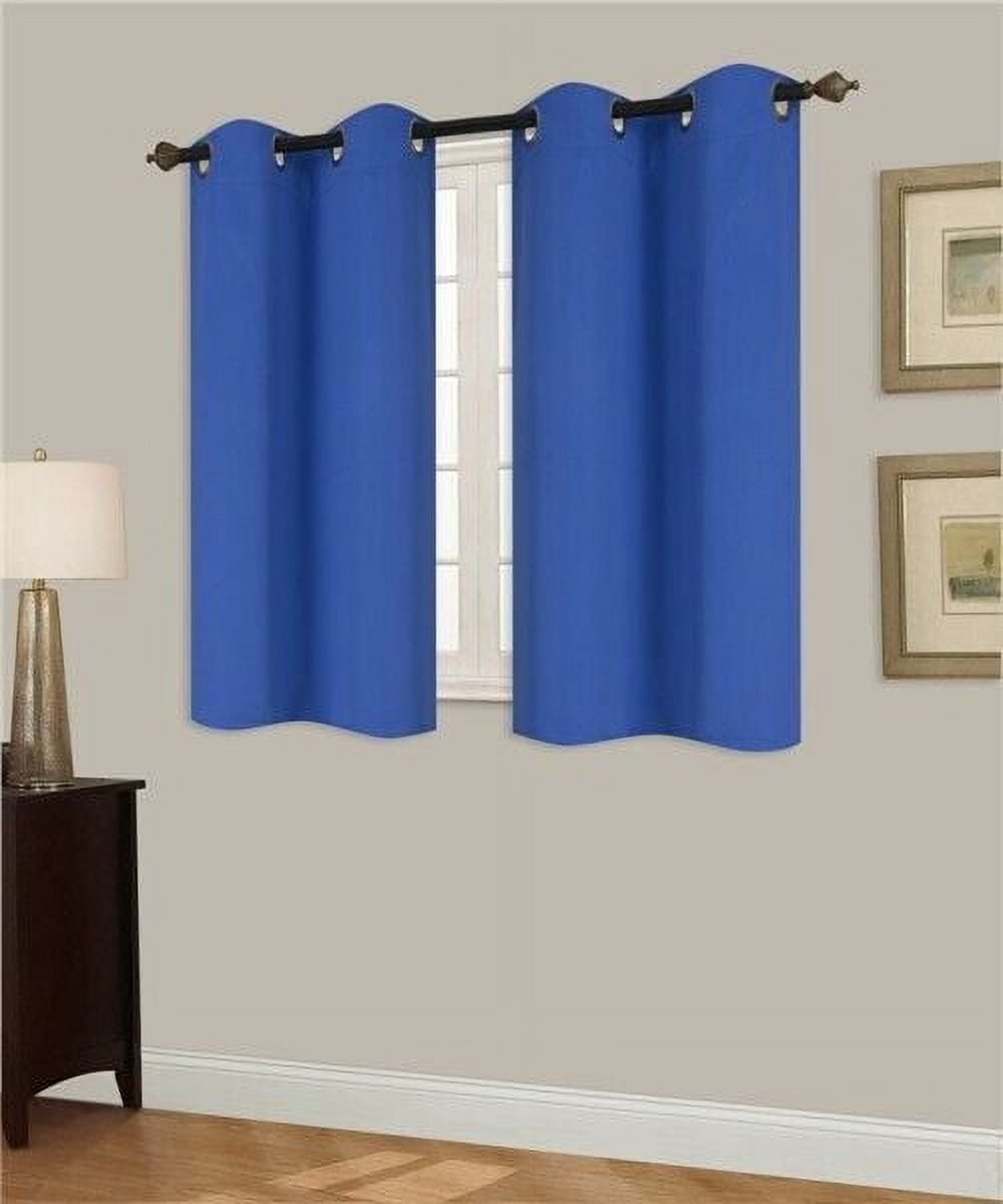 2PC Set GHL30 ROYAL Versatil Grommet Thermal Blackout Window Tier Short ...