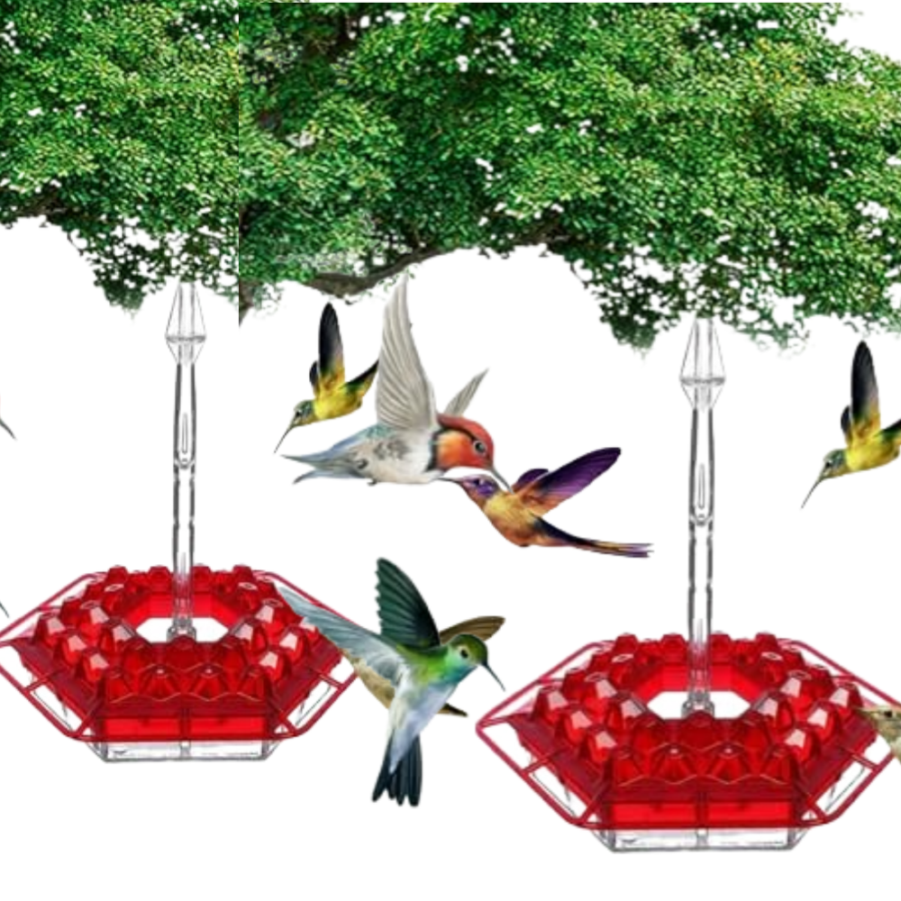 2PC Shirem Hummingbird Feeder, Wind Chime Hummingbird Feeder ...