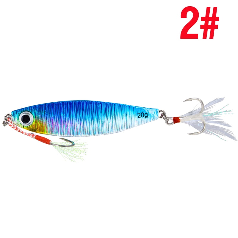 2PC Spinner Bait Lure Jig Accessories Jigging SwimBait Micro Spoon ...