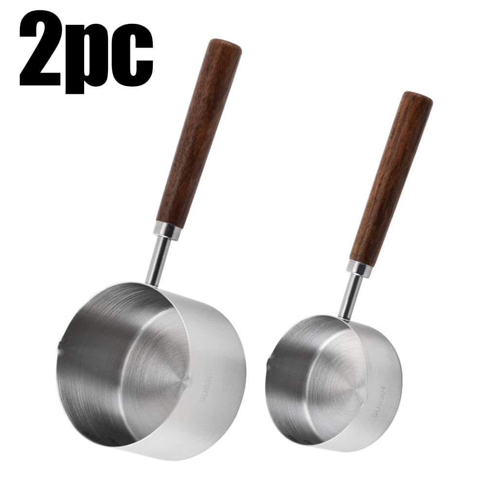 2PC Stainless Steel Induction Saucepan with Spout - Nonstick Cooking ...