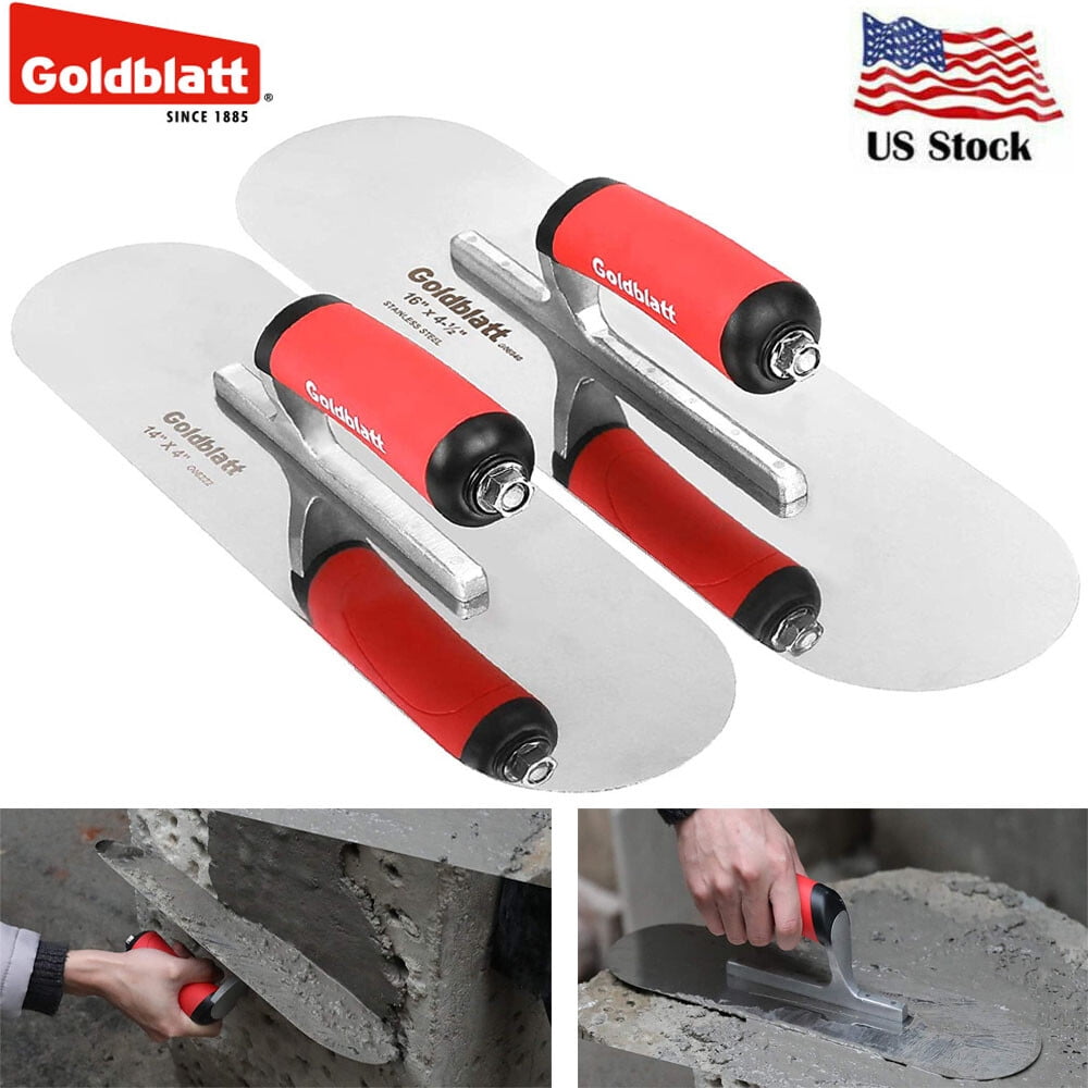 2PC Stainless Steel Trowel Set With16'' x 4-1/2'' & 14'' x 4 ...