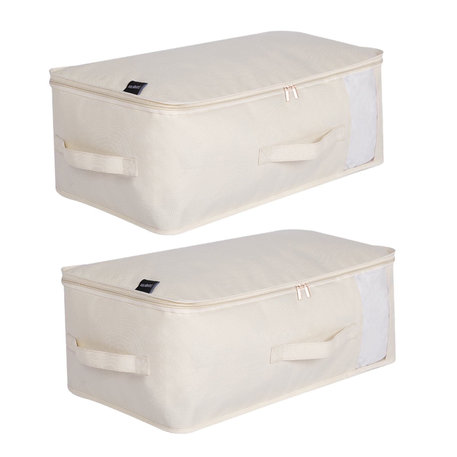 2PC Storage Bag Visual Pane Large Capacity Folding Portable Wardrobe ...