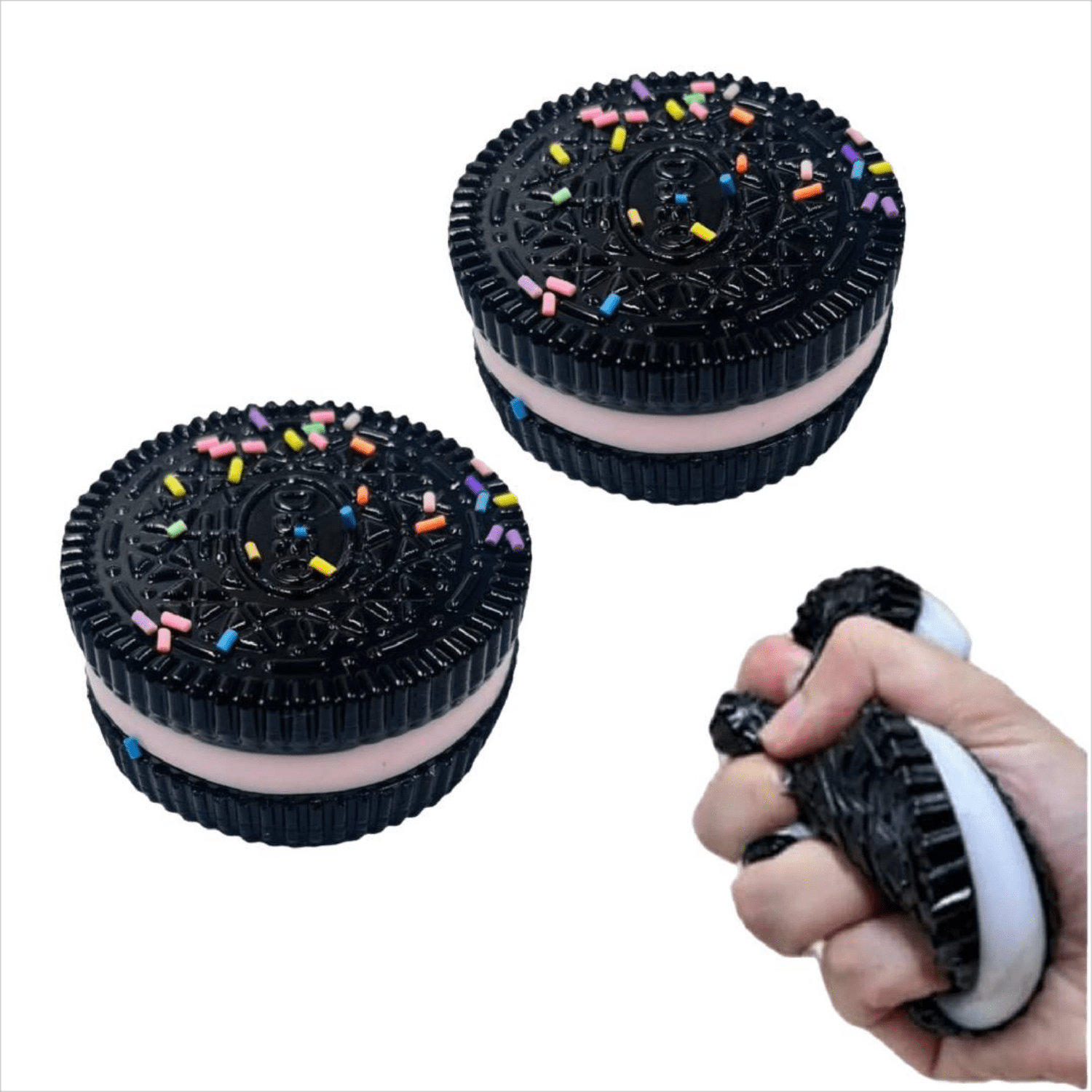 2PC Stress Relief Toy, Oreo Squishy, Fufu Squishy Oreo, Pink Oreo ...