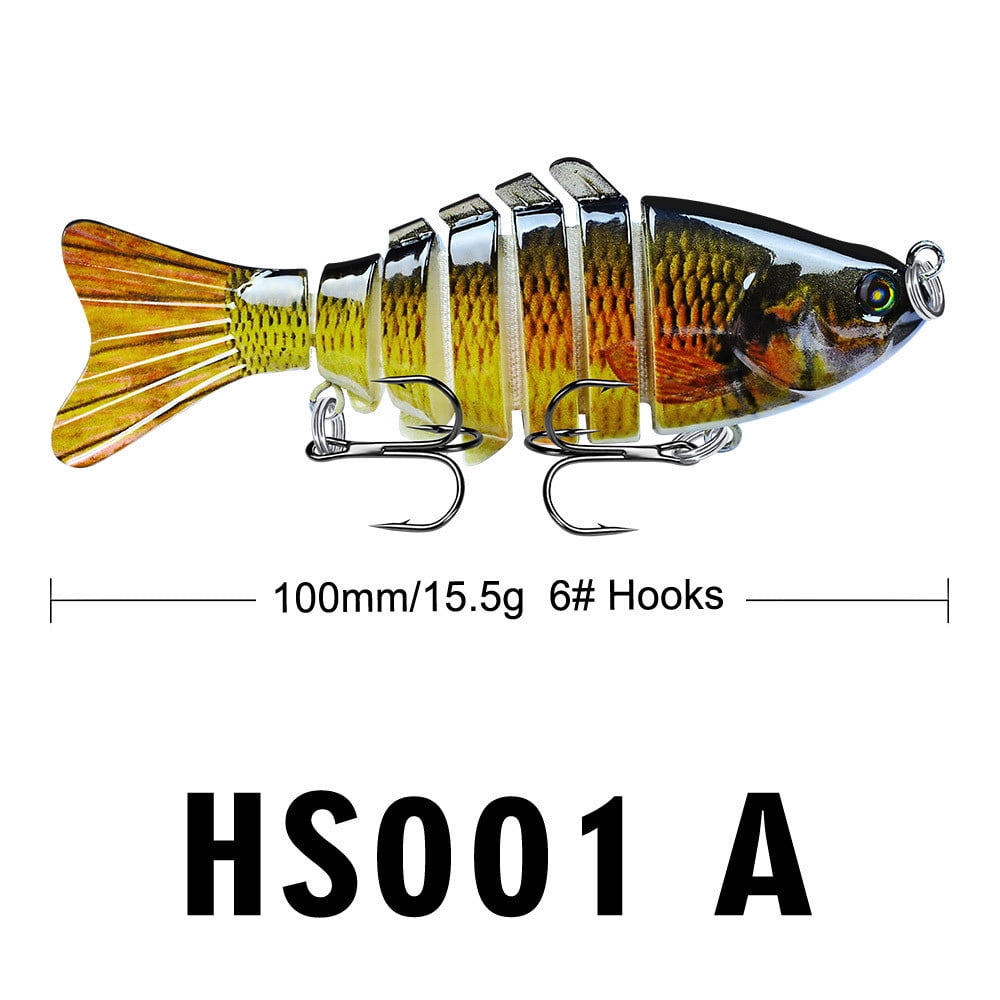 2PC Sturdy Artificial Bait With Hook 20g /15cm Multi-Section Fishing ...