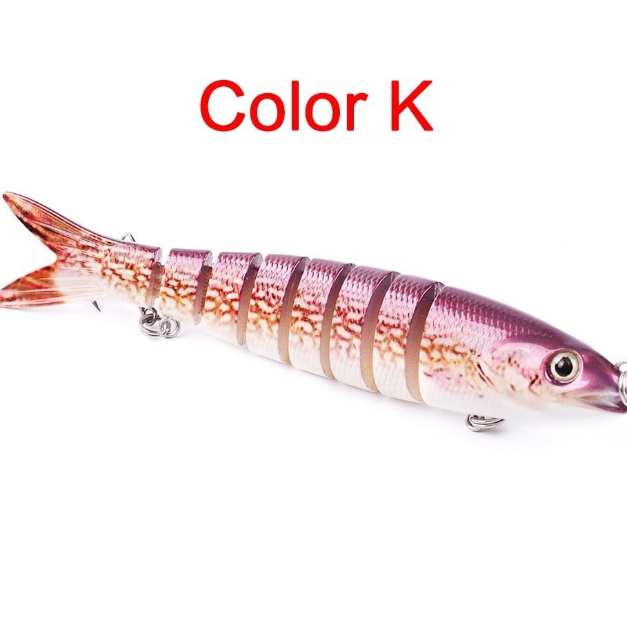 2PC Sturdy Artificial Bait With Hook 20g /15cm Multi-Section Fishing ...