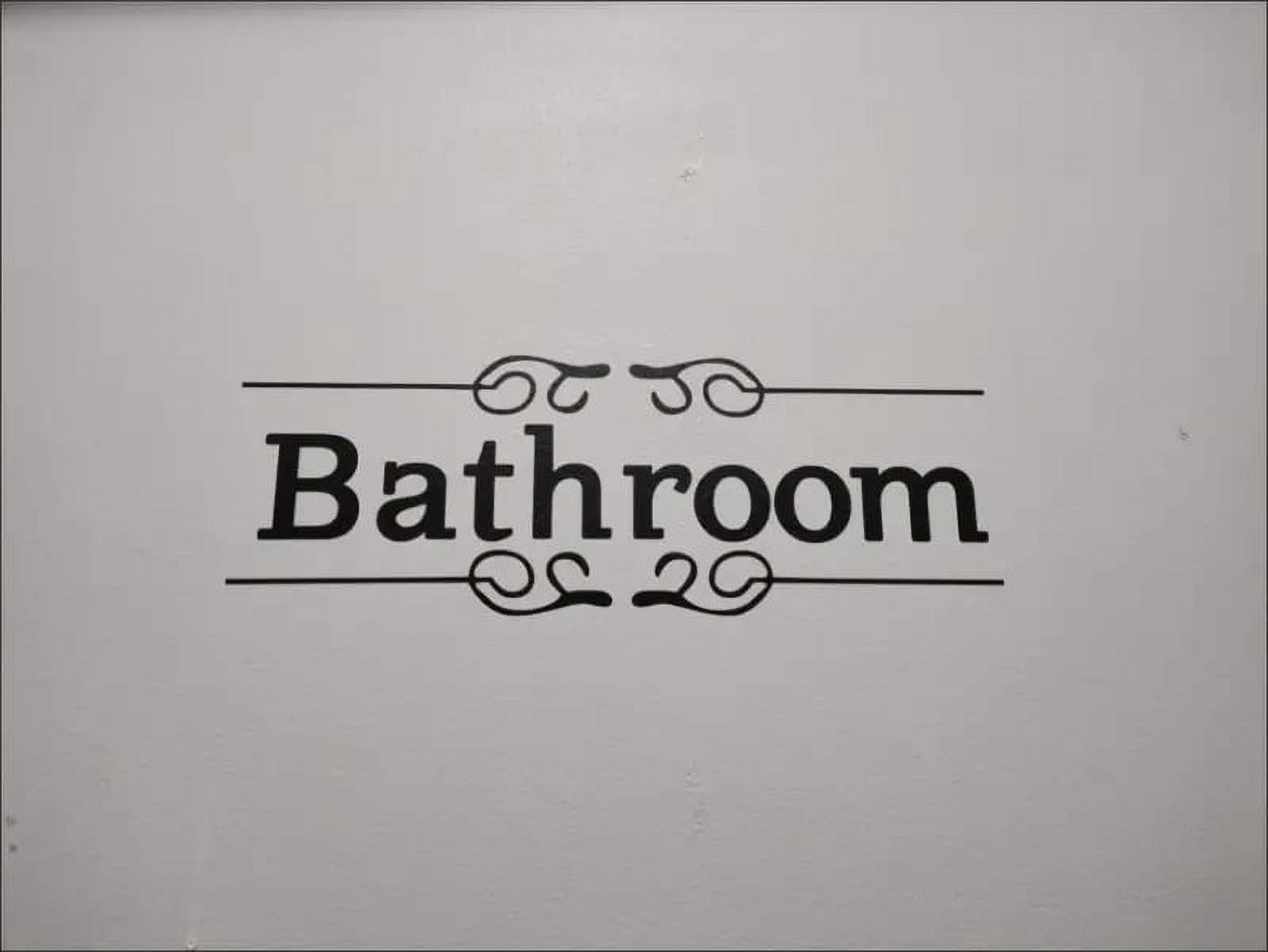 2PC Stylish and Waterproof "Bathroom" Wall Sticker to Transform Your ...