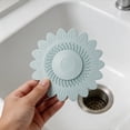 2PC Sunflower Silicone Sink Strainer, Dual-Use Drain Cover and Stopper ...