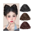 2PC Synthetic Cat Ear Hair Bun Braided Chignon Drawstring Ponytail ...
