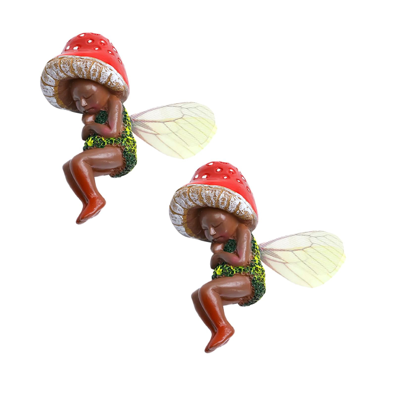 2PC The Sleeping Fairy Ornaments Fairies Figurines Accessories Adorable ...