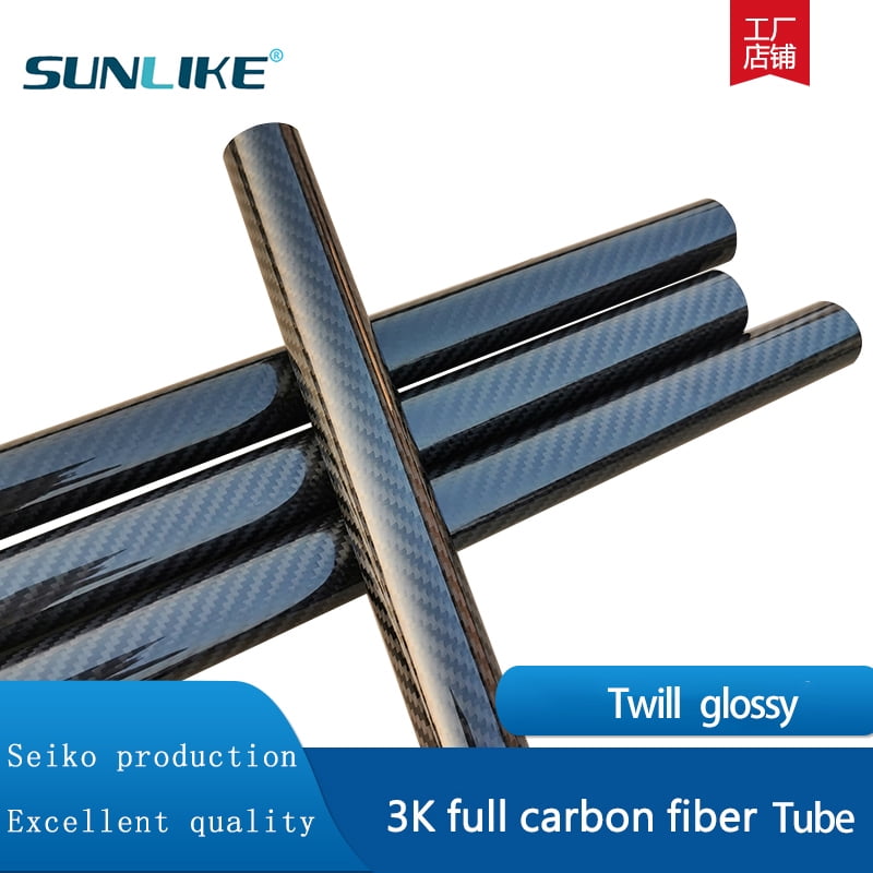 2PC Twill Glossy Carbon Fiber Tube Pipe Drone Accessories ...
