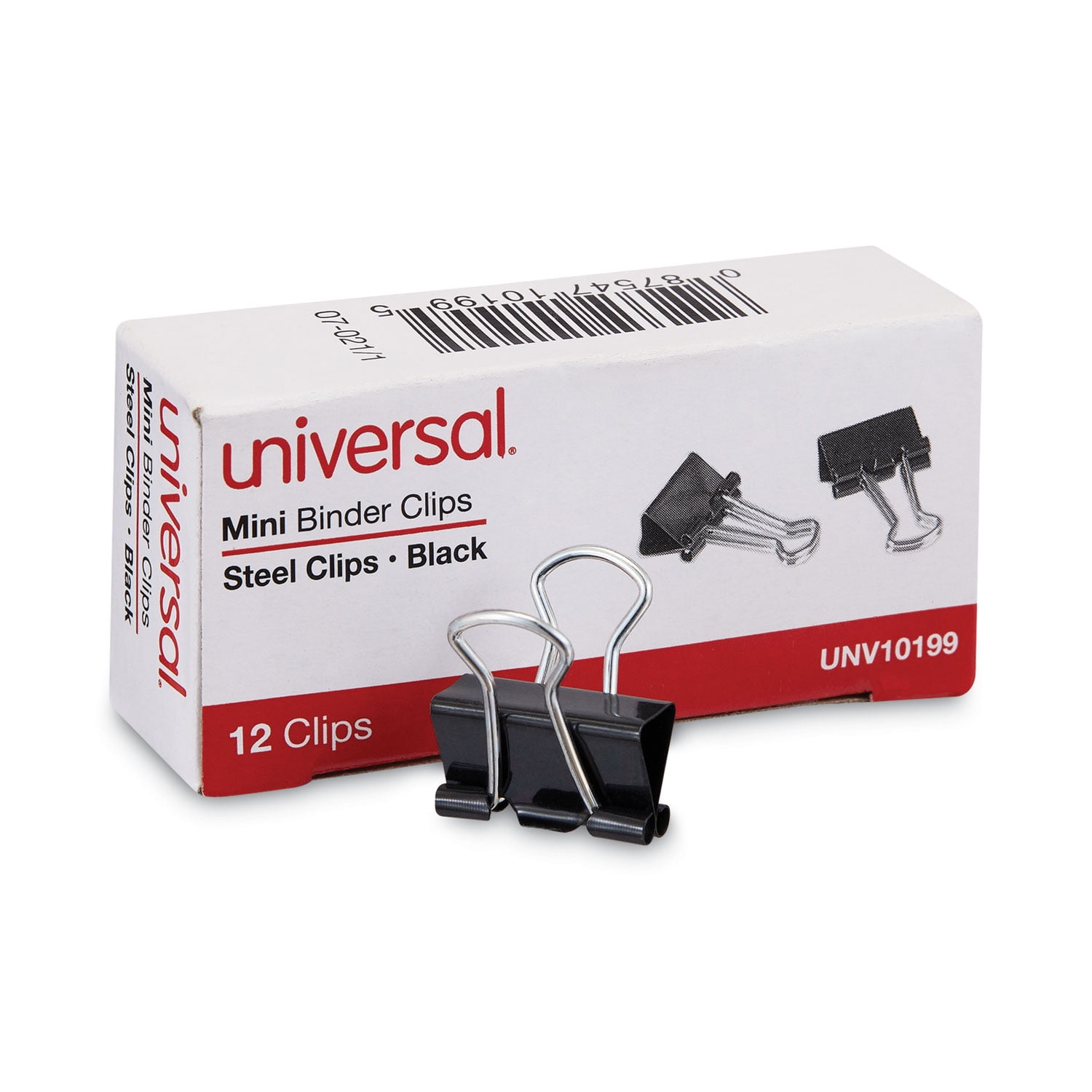 2PC Universal Binder Clips, Mini, Black/Silver, 12/Box - Walmart.com
