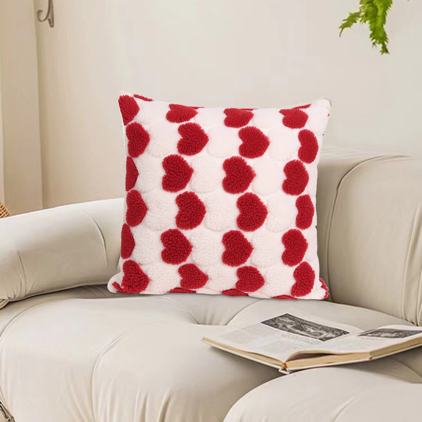 2PC Valentines Day Throw Pillow Covers 18x18 inch Love Heart ...