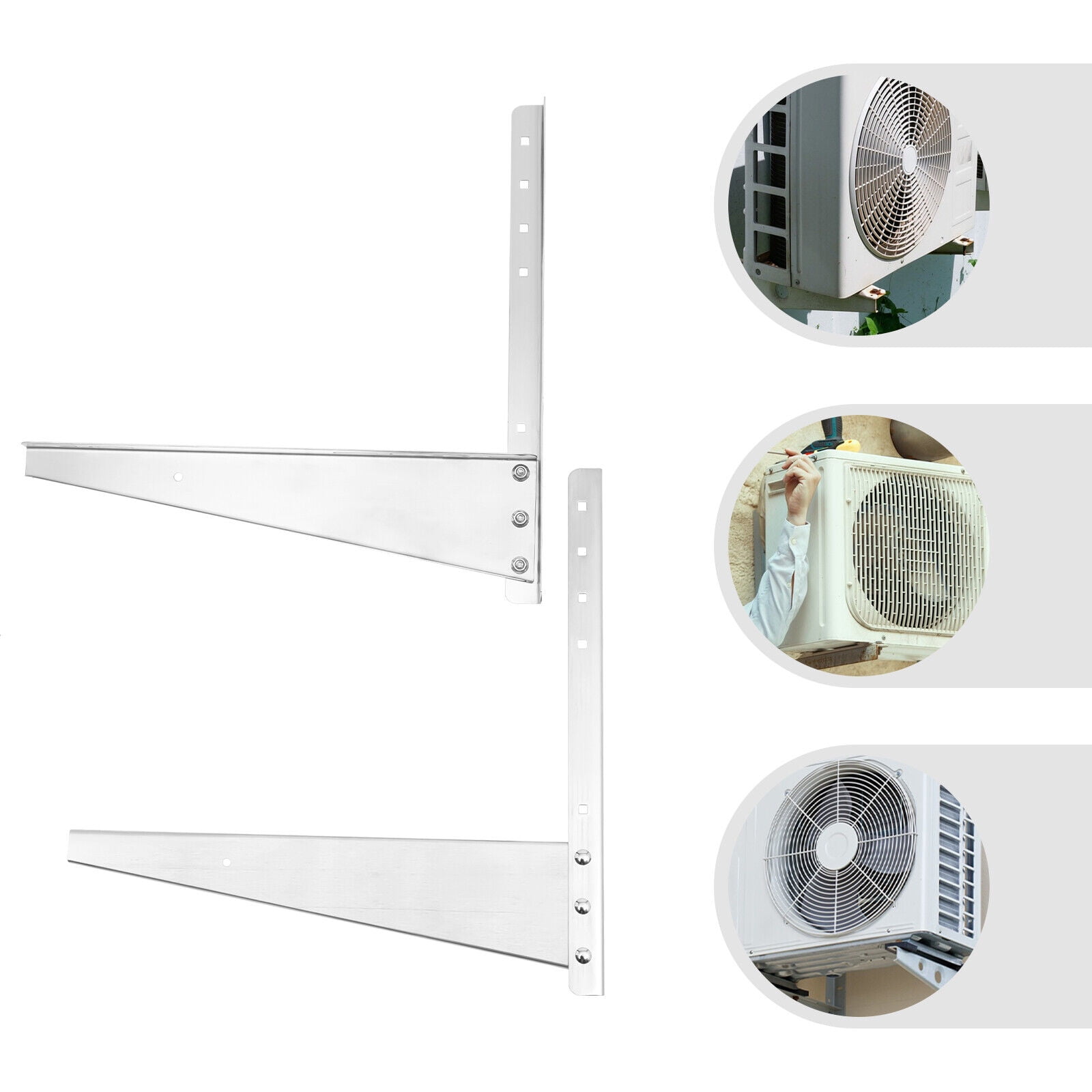 2PC Wall Mount Bracket Mini Split Air Conditioner Outdoor Unit Support ...