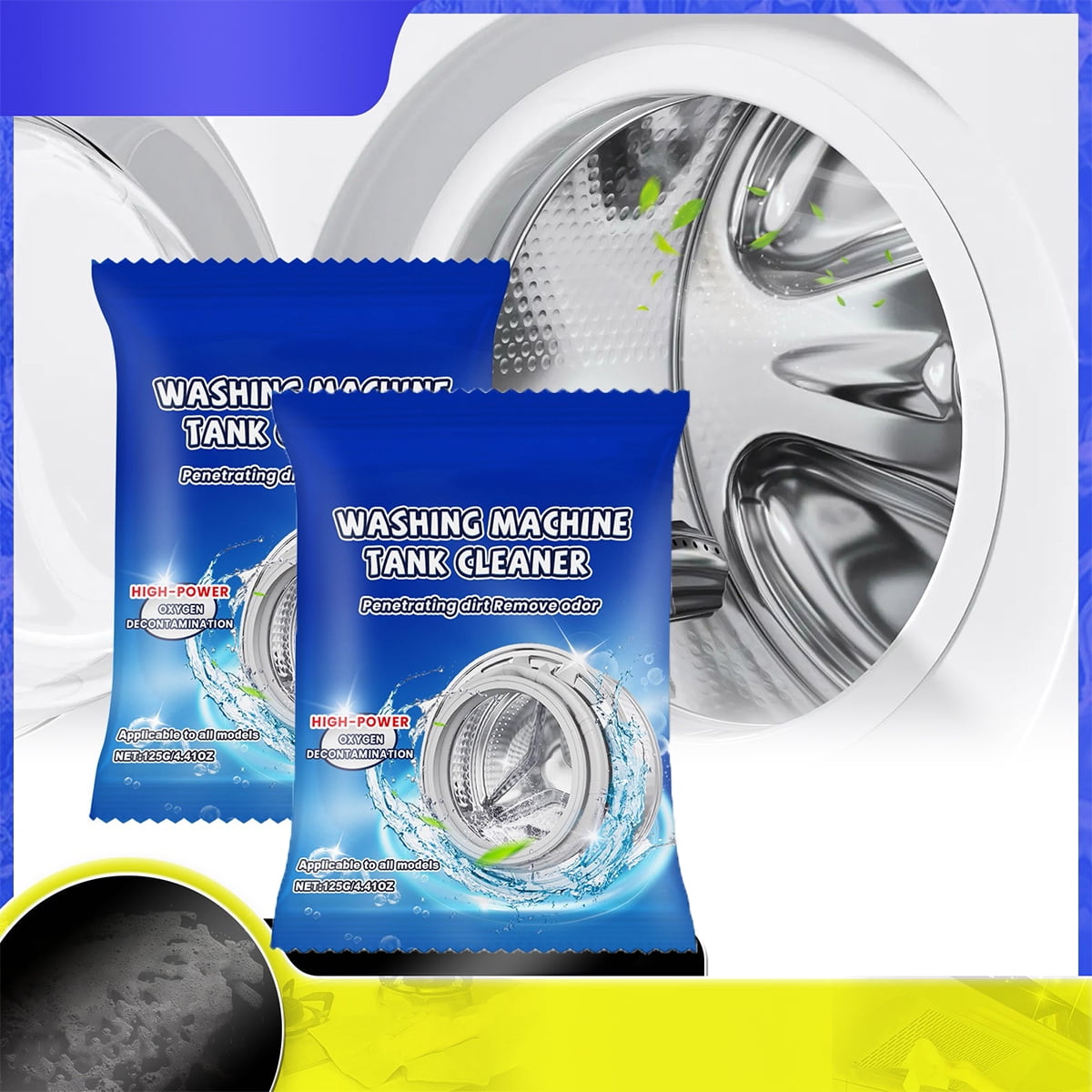 2PC Washing Machine Cleaner Tablets,Eco-Friendly Deodorizer,Deep ...