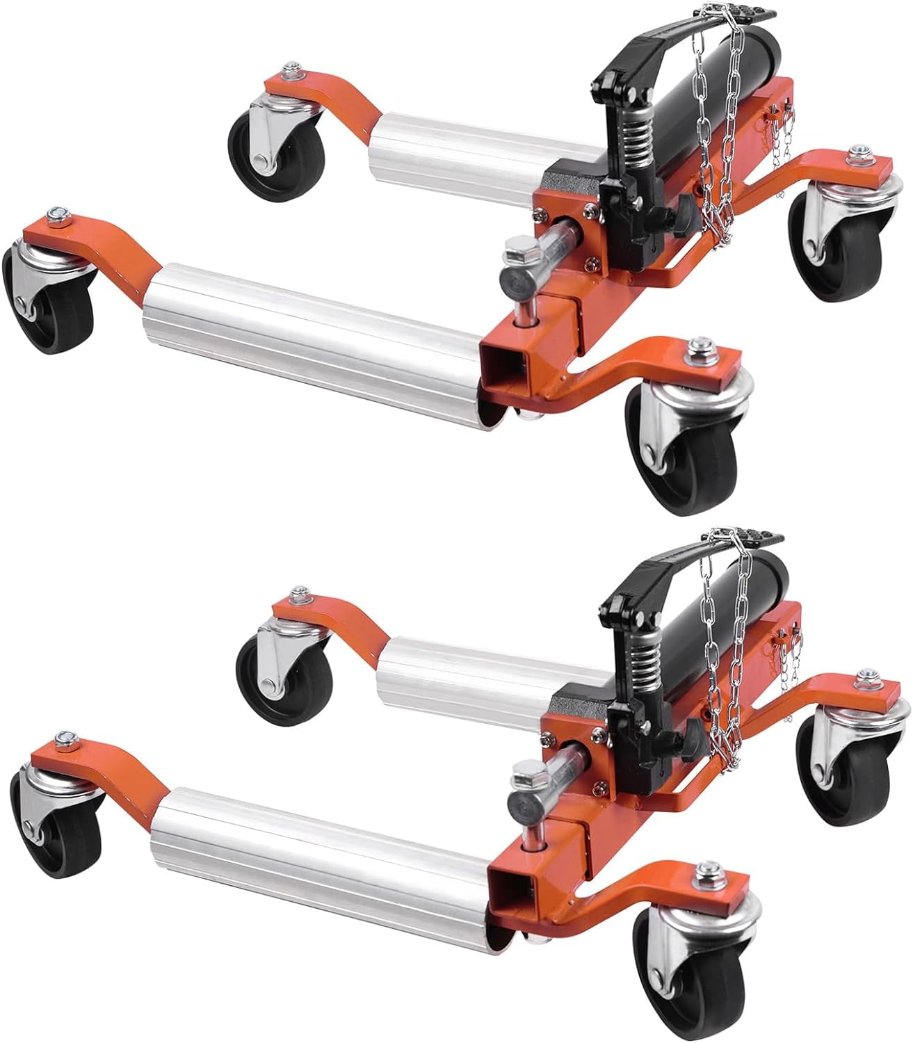 2PC Wheel Dolly,1500LBS Capacity Car Dolly with Hydraulic Tire Jack for ...