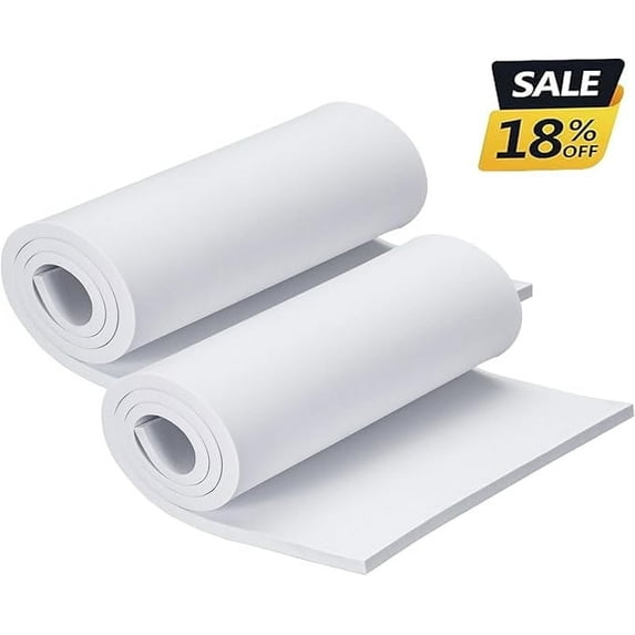 2PC White Foam Sheets Roll, Premium Halloween Cosplay EVA Foam Sheet ...