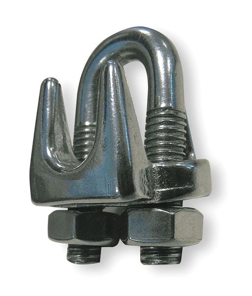 2 pc, Dayton Wire Rope Clip, U-Bolt, 3/16 In, 304 SS - Walmart.com