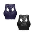 2PC Wireless Bra for Women, Soft Summer Plunge V Neck Low Cut Bra ...