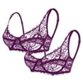 2PC Wireless Bra for Women, Soft Summer Plunge V Neck Low Cut Bra ...