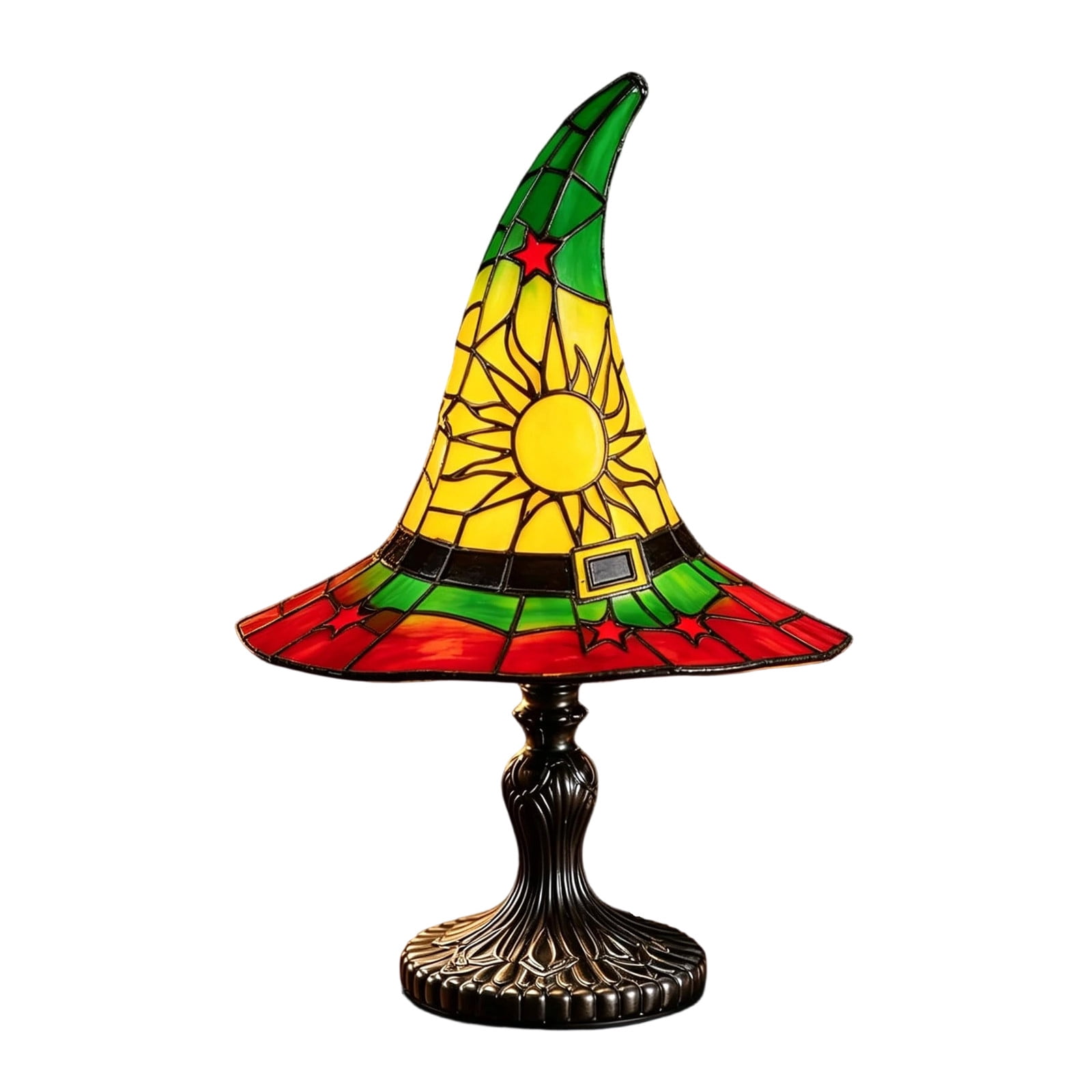 2PC Witch Hat Lamp with Soft Glow Night Light USB Rechargeable Handmade ...