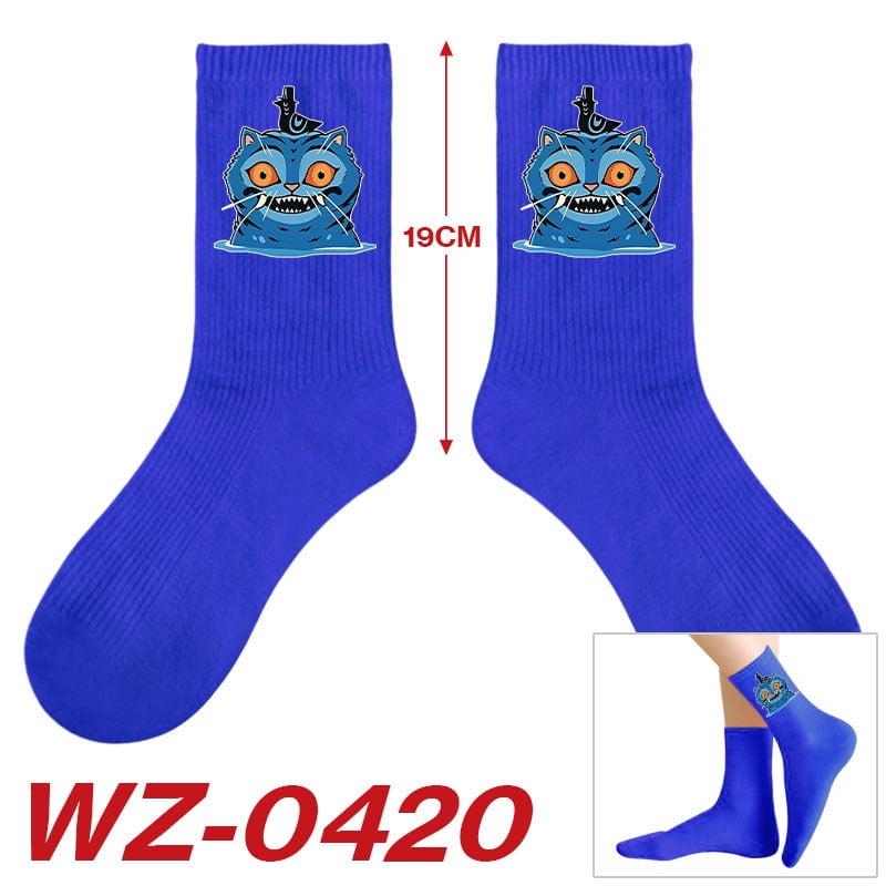 2PC Witch Hunt Group Peripheral Printed Colored Socks Mid-tube ...