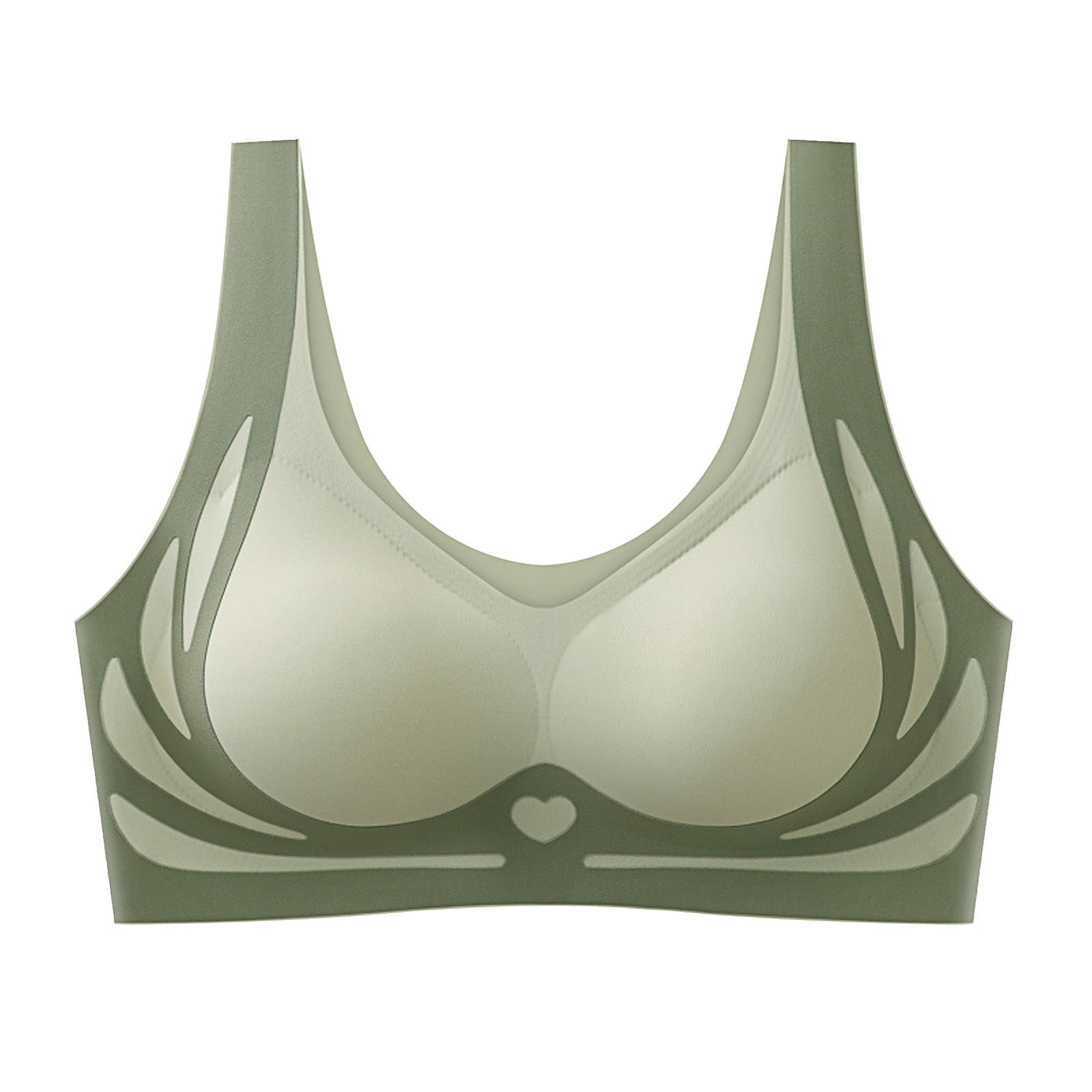 2PC Women'S Bras Thin Vest Soft Support Half Fixed Cup Breathable ...