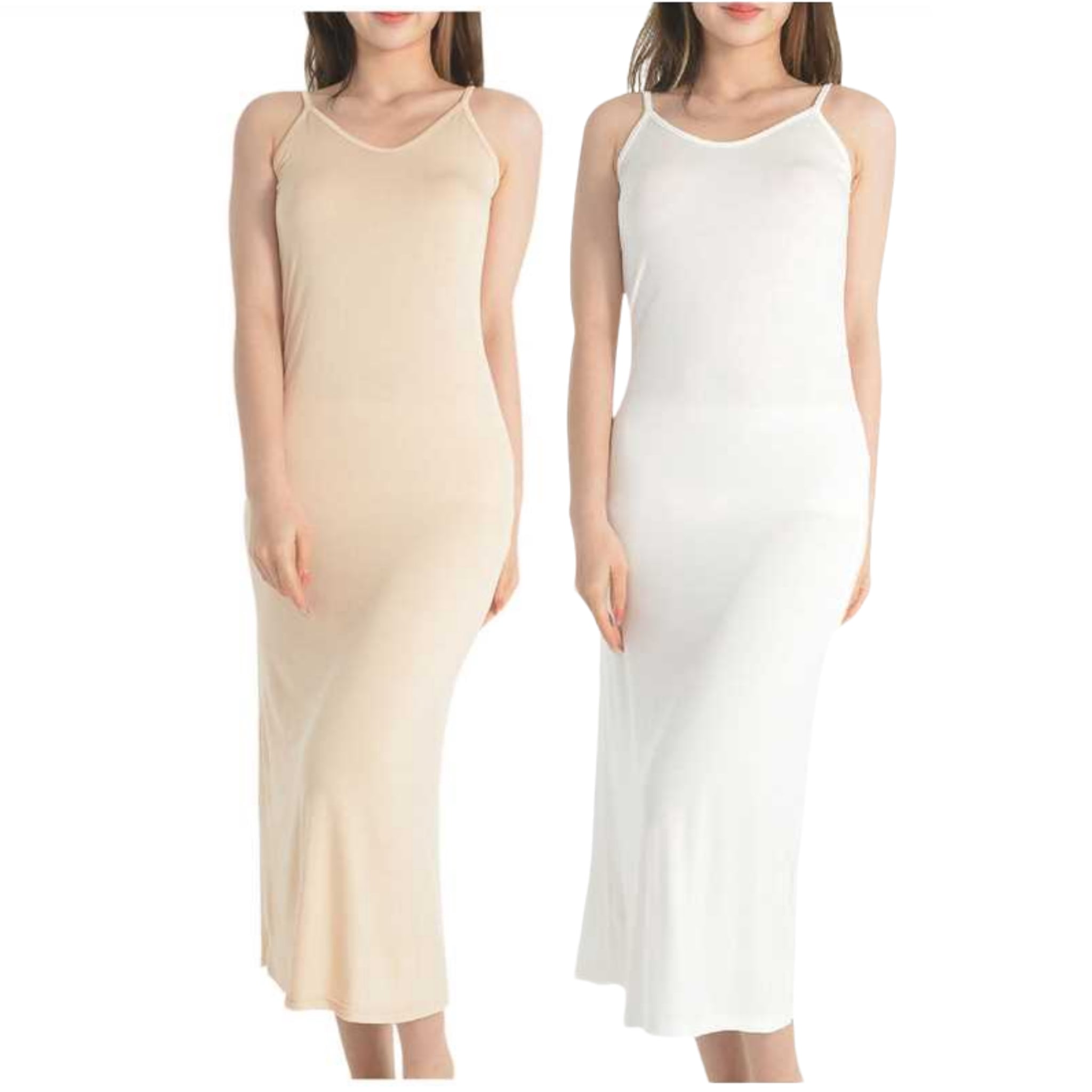 2PC Womens Plus Size Lightweight Nightgowns on Clearance Long Slip ...
