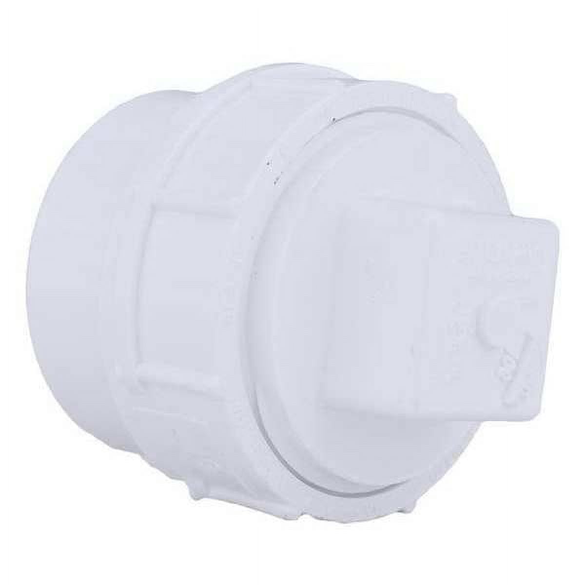 2PC ZoroSelect PVC Cleanout Adapter with Plug, FNPT x Spigot, 2 in Pipe ...