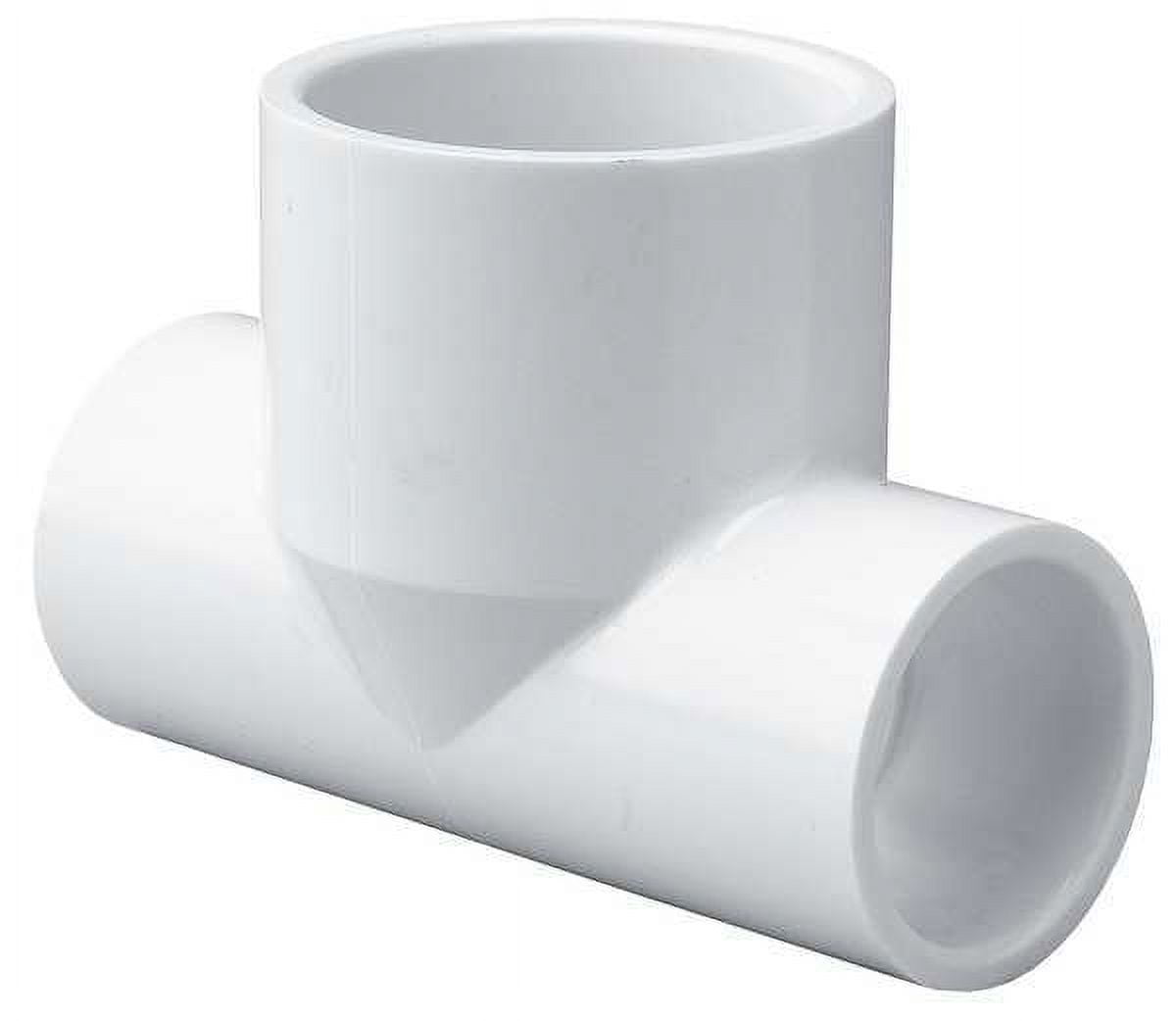 2PC ZoroSelect PVC Reducer Tee, Socket x Socket x Socket, 1 1/2 in x 1 ...