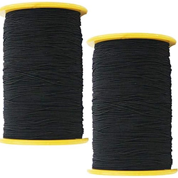 2PCS 0.5mm Thickness 547 Yard Elastic Thread Black - Walmart.com