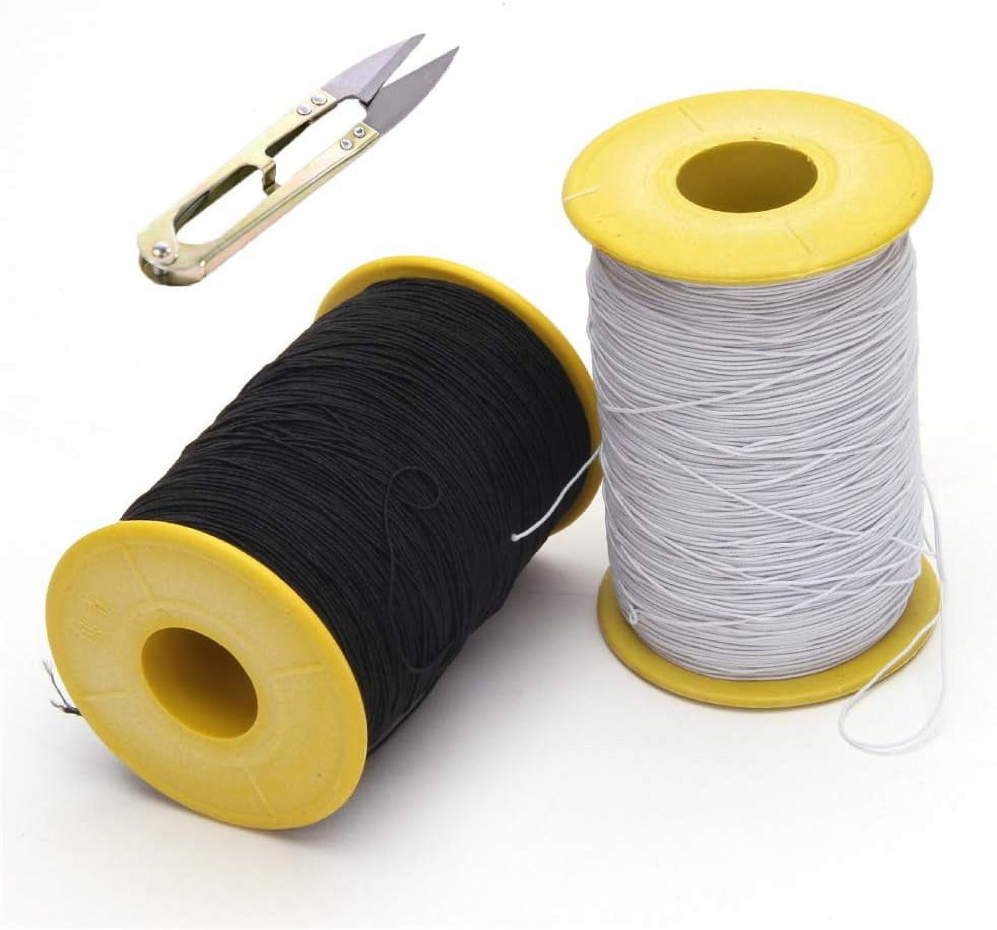2PCS 0.5mm Thickness 547 Yard Elastic Thread Sewing Elastic String Cord ...