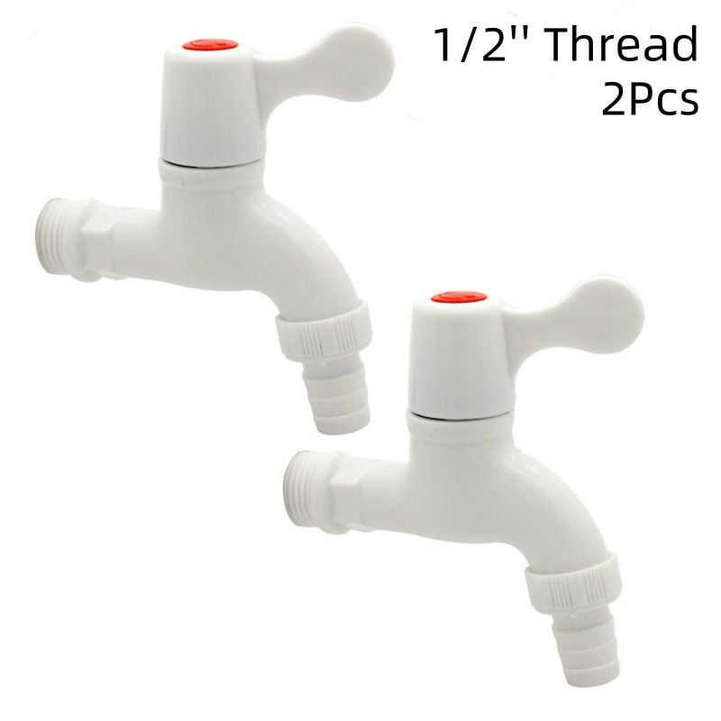 2PCS 1/2" Plastic Water Faucet Water Tap Basin Sink Cold Water Faucet ...