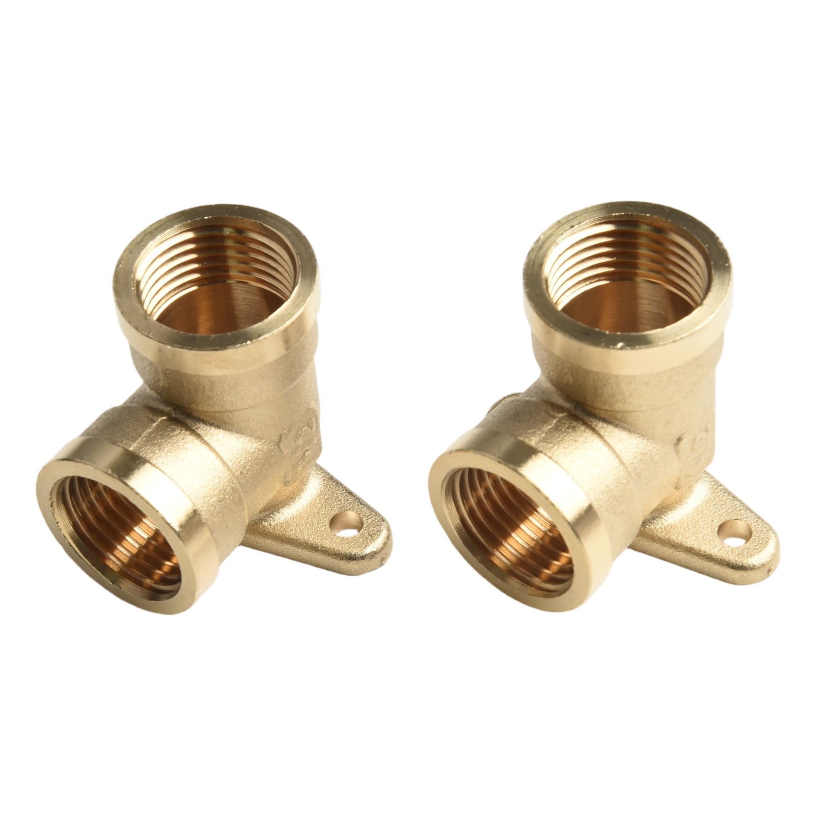 2PCS 1/2 inch wall socket brass bow, 90° Brass Elbow Coupler Copper ...