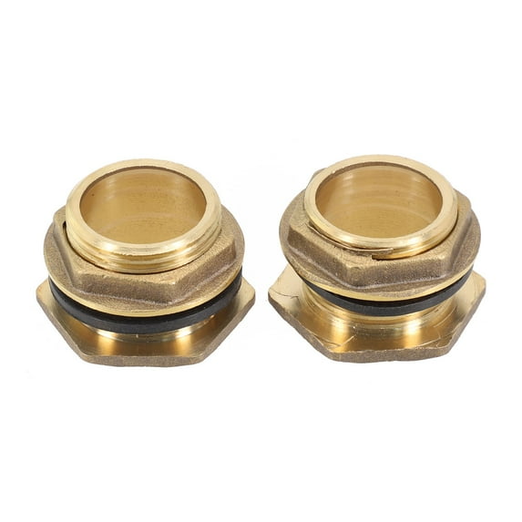 2PCS 1/2 or 3/4 Brass Water Tank Connector Rain Barrel Rain Buckets ...
