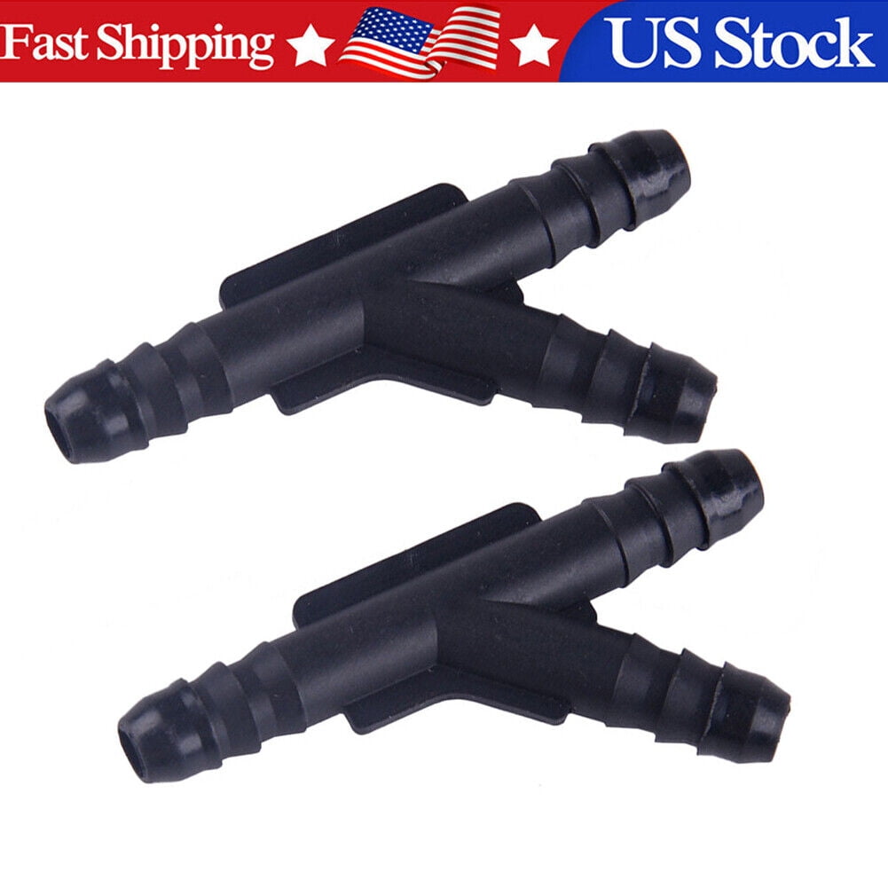 2PCS 1/4" 6mm-5/16" 8mm Y 3-Way Union Fuel Line Connector Coupler ...