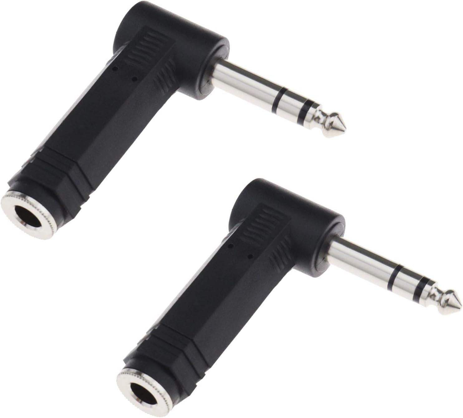 2PCS 1/4 Inch 6.35mm Right Angle Stereo Male Plug to 1/4 Inch 6.35mm ...